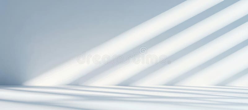 Abstract White Studio Background. Empty Room Lit by Sun Rays through ...