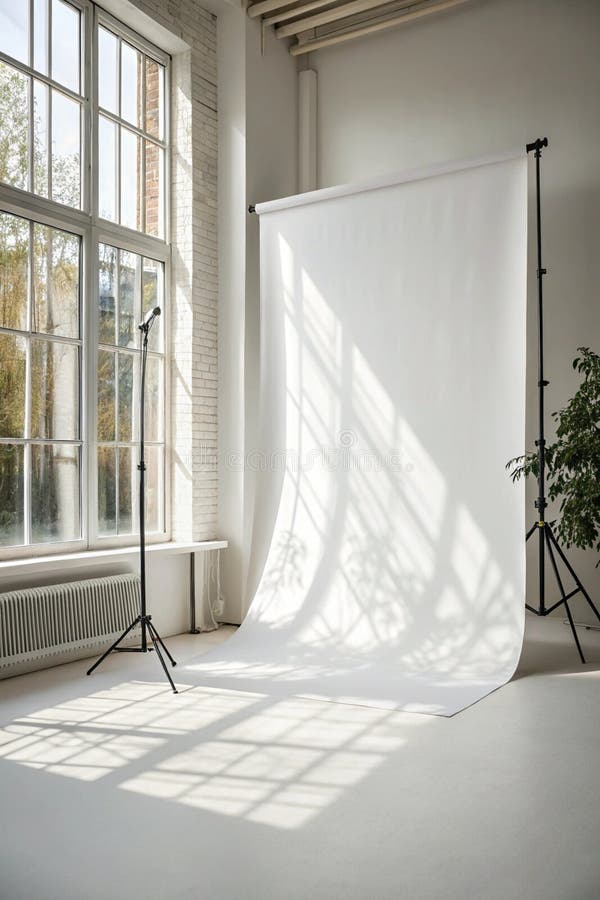 Abstract White Studio Background for Product Presentation. Empty Room ...