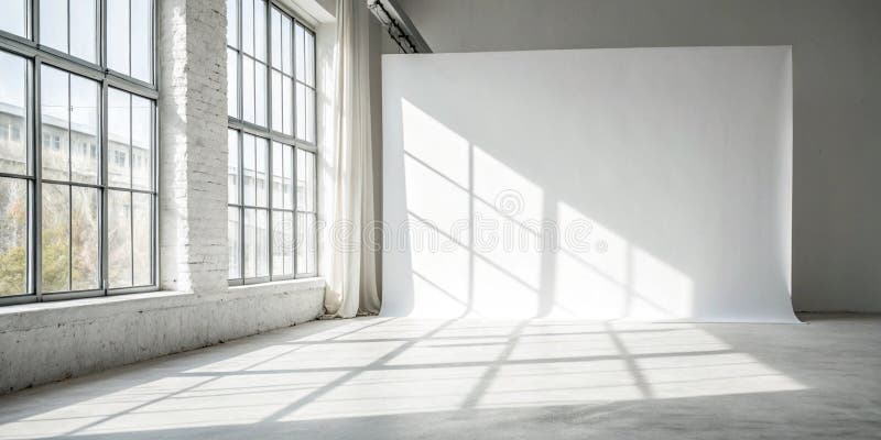 Abstract White Studio Background for Product Presentation. Empty Room ...