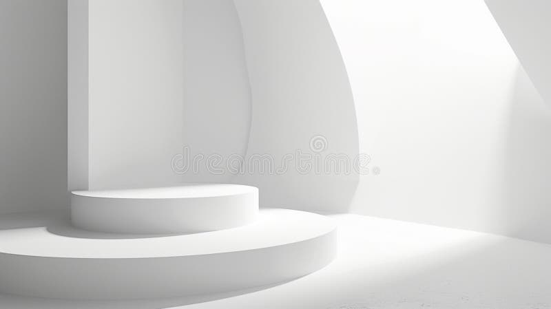 Abstract White Studio Background for Product Presentation. Generative ...