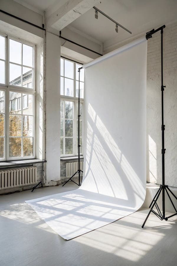 Abstract White Studio Background for Product Presentation with Shadows ...