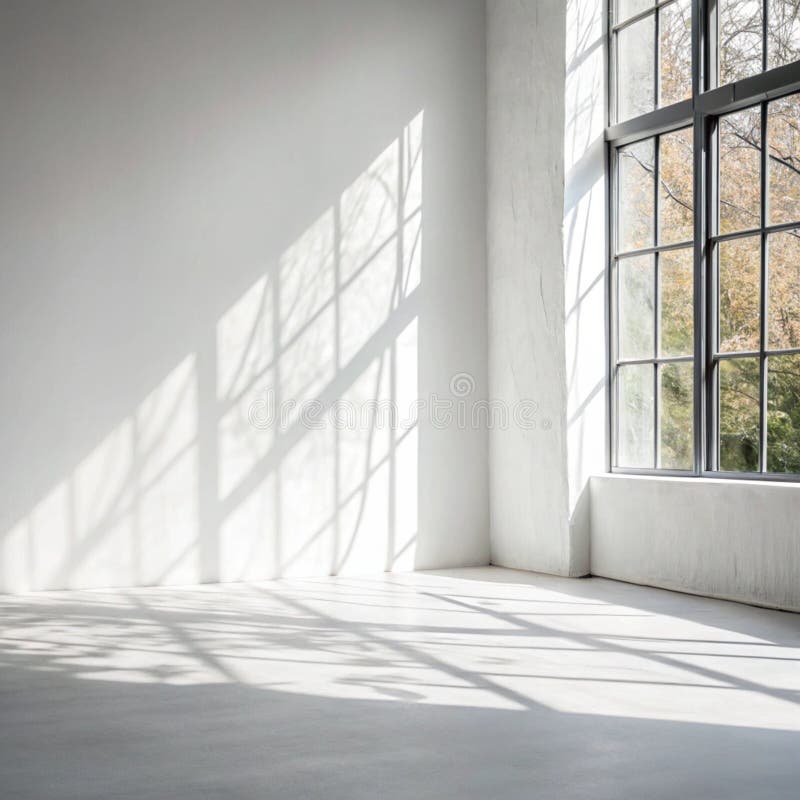 Abstract White Studio Background for Product Presentation with Shadows ...