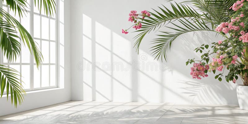 Abstract White Studio Background for Product Presentation with Window ...
