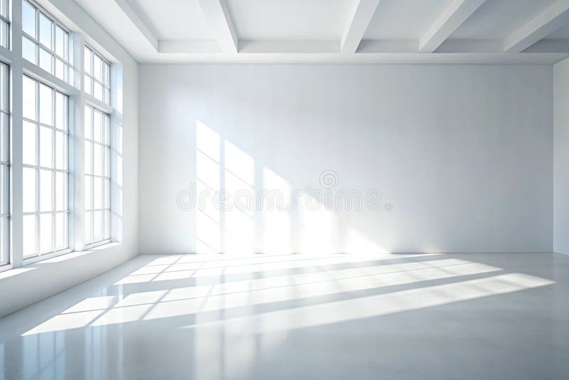 Abstract White Studio Background for Product Presentation with Window ...