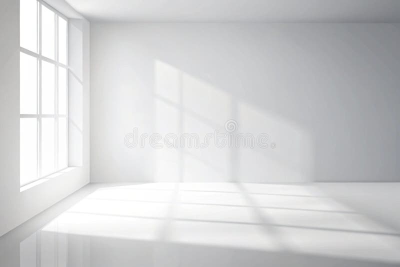 Abstract White Studio Background with Window Shadows Stock Illustration ...