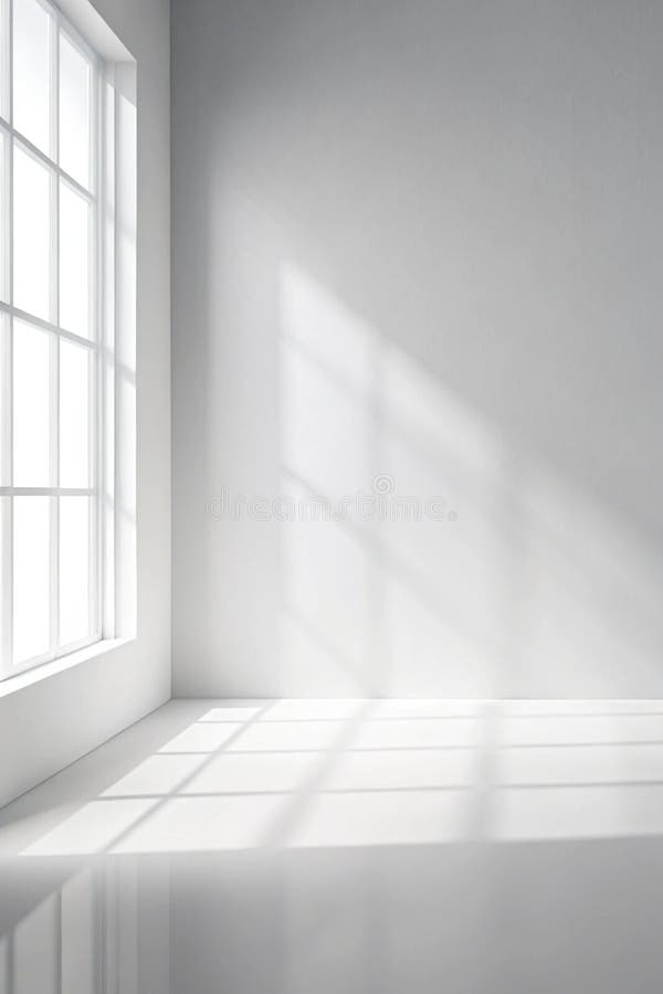 Abstract White Studio Background with Window Shadows Stock Photo ...