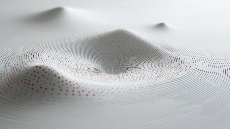 Abstract White Surface with Red Dots and Concentric Circles Stock ...