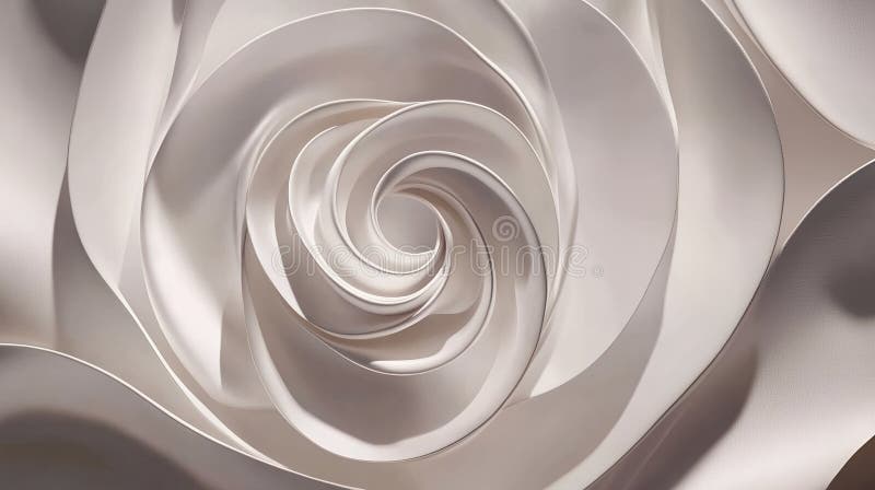 Abstract White Swirl Design with Layered Curves Creating a Spiral ...