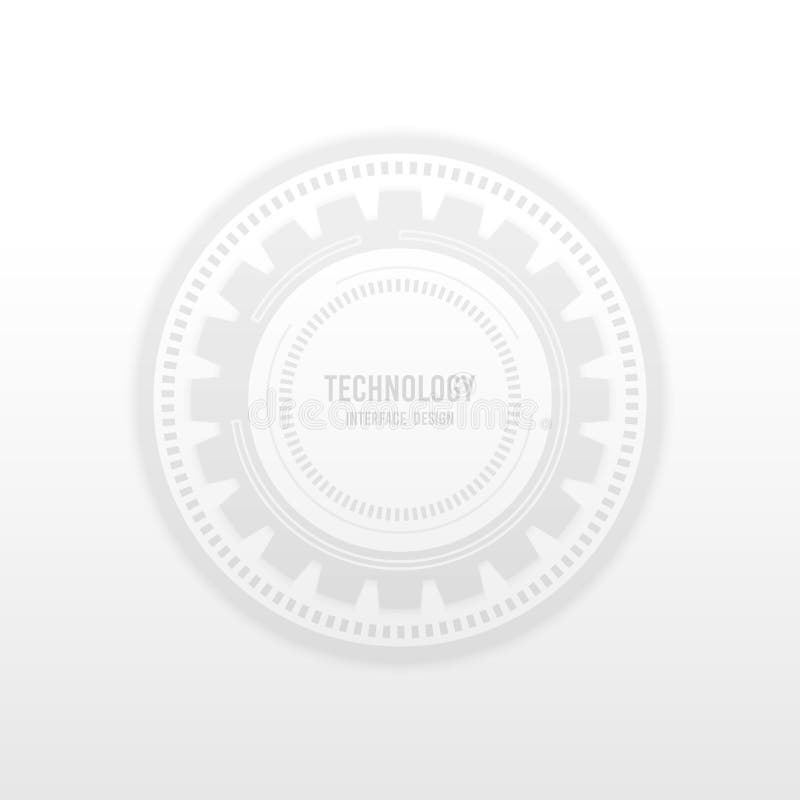 Abstract White Technology Interface of Geometric Design Artwork ...