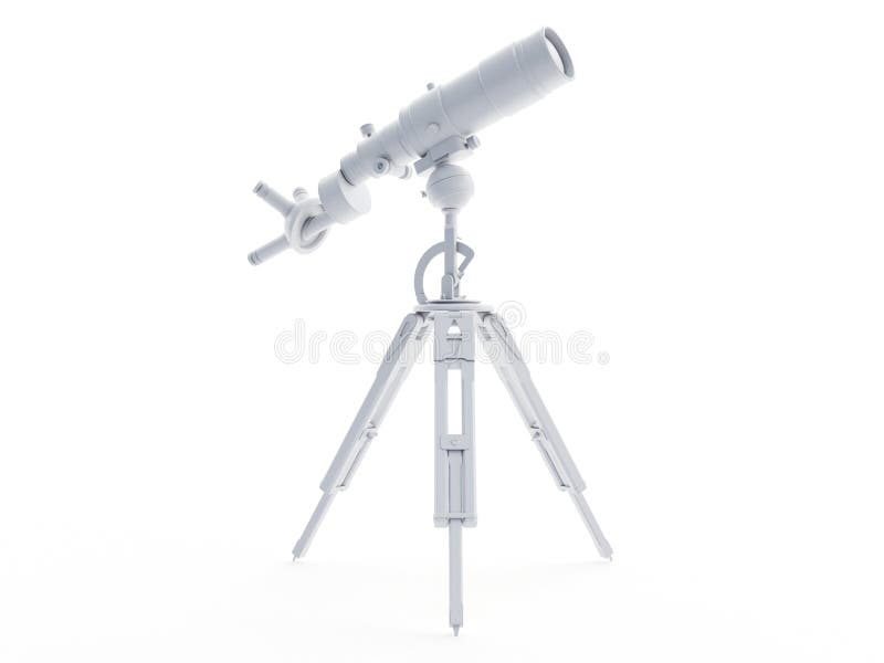 An Abstract White Telescope Stock Illustration - Illustration of ...