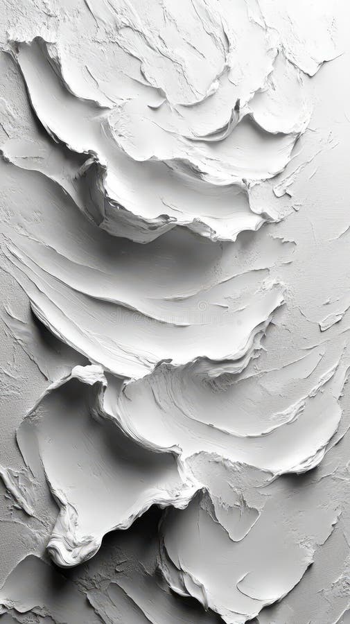 Abstract White Texture with Layered Paint Strokes on Surface Stock ...