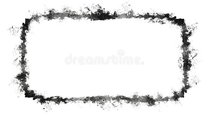 Grunge Frame with Rough Edges, Rectangular Shape and Artistic Border ...