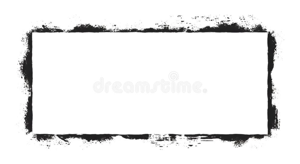 Grunge Frame Rectangle Shape with Distressed Edges and Texture, Border ...