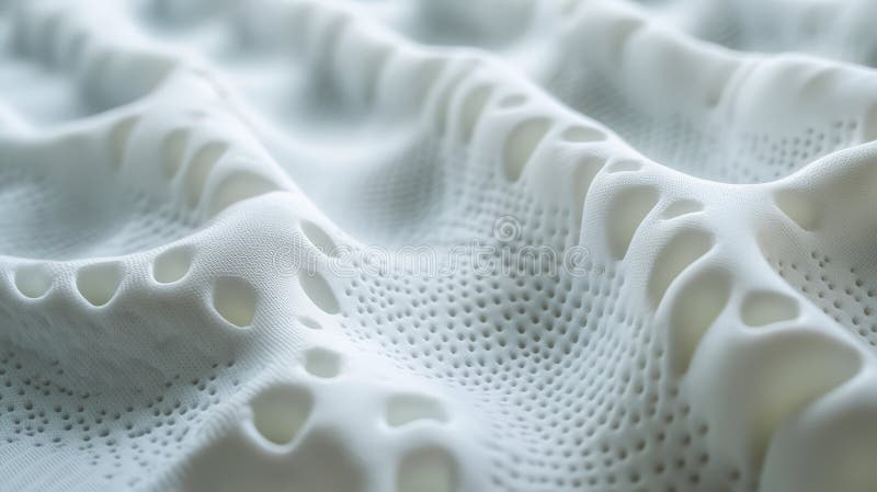 Abstract White Textured Surface with Wave Pattern and Perforations ...