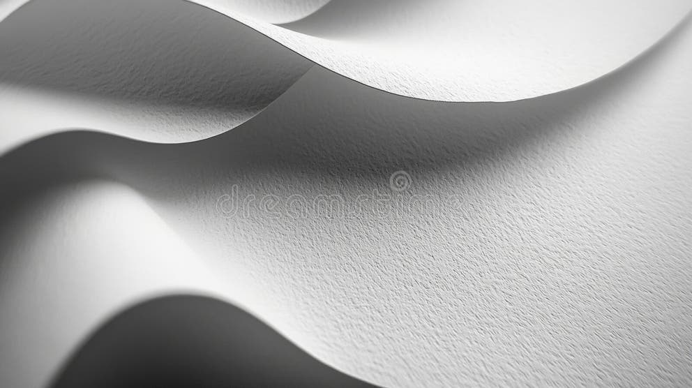 Abstract White Textured Waves Undulating Surface Stock Illustration ...