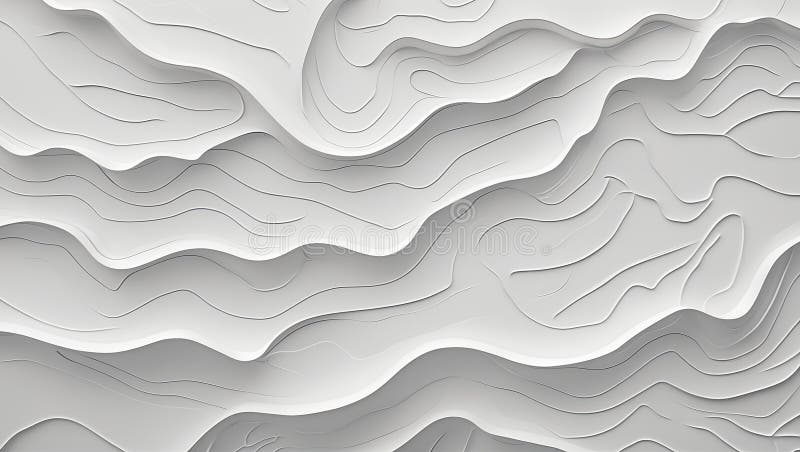 Abstract White Topographic Background 3D Layered Paper Design Stock ...