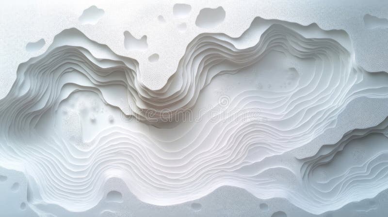 Abstract White Topographic Mountain Landscape Stock Illustration ...