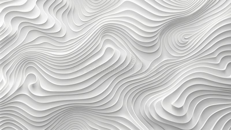 Abstract White Topography Vector Background Stylized Curves and Shapes ...