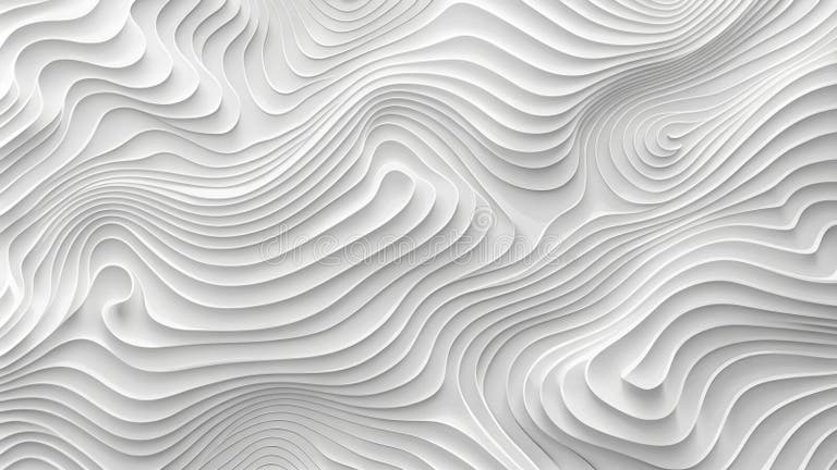 Abstract White Topography Vector Background Stylized Curves and Shapes ...