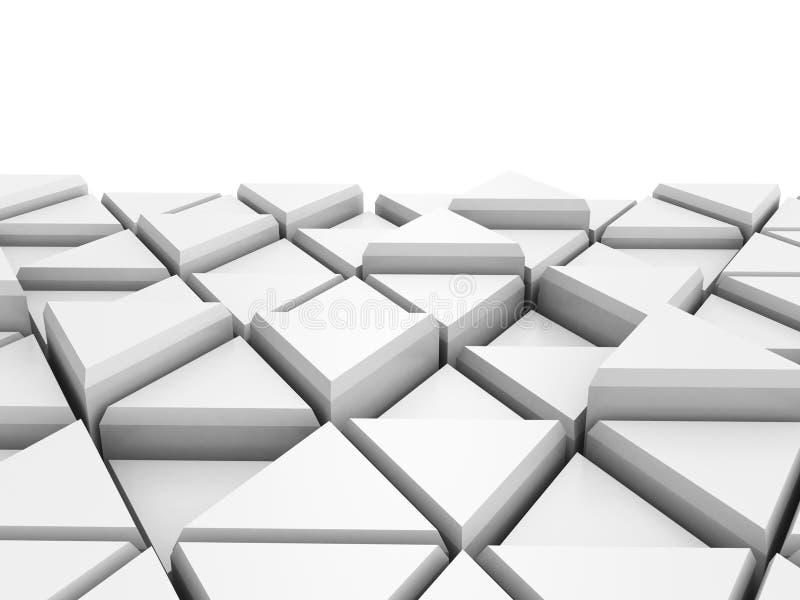 Abstract White Triangle Blocks Background Stock Illustration ...