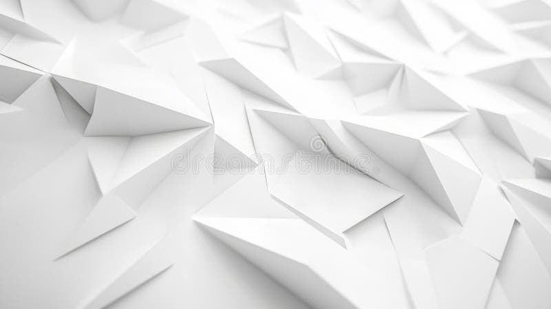 Abstract White Triangular Geometric Pattern Background Stock ...