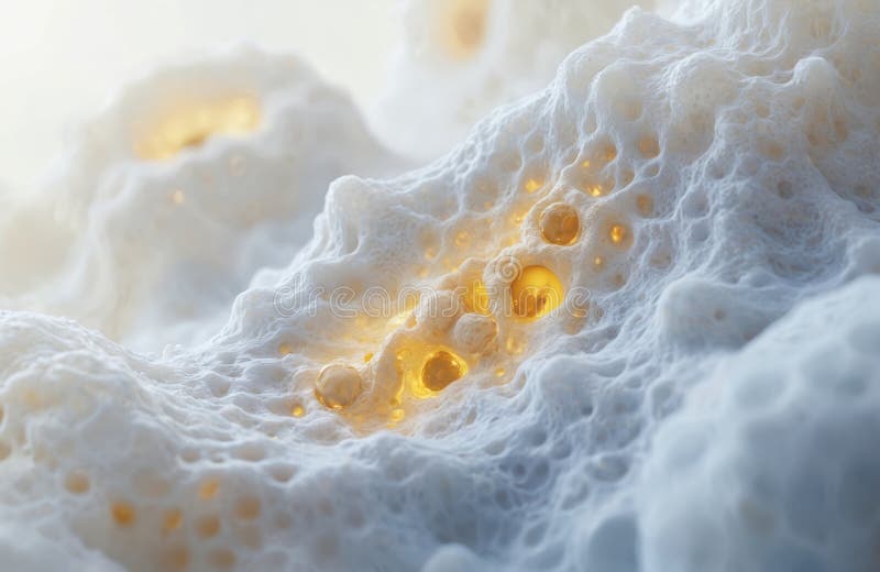 Abstract White Undulating Surface with Interconnected Spherical Forms ...