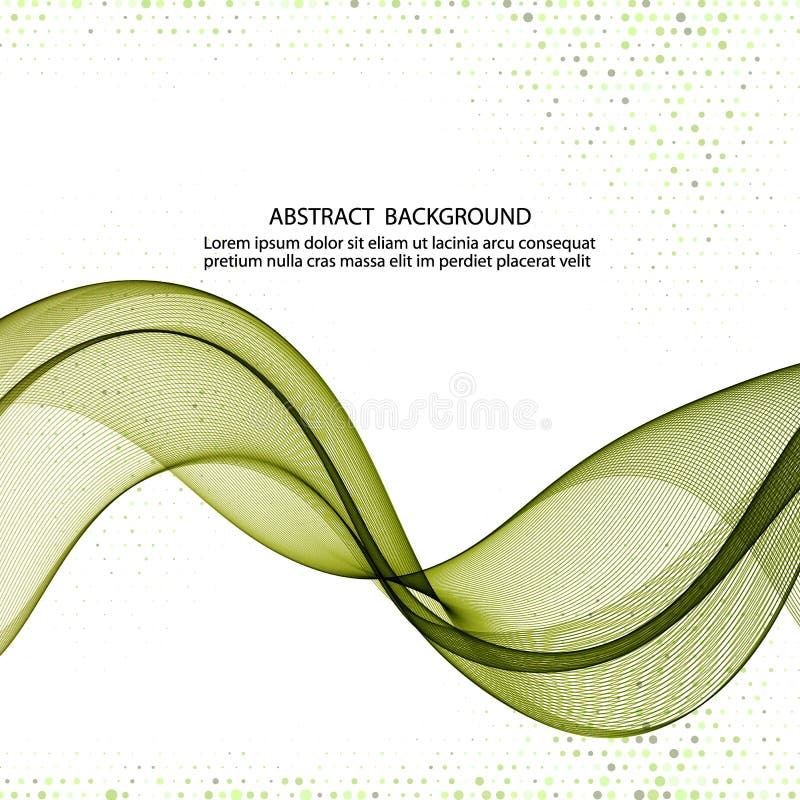Abstract White Vector Background with Decorative Element, Green ...