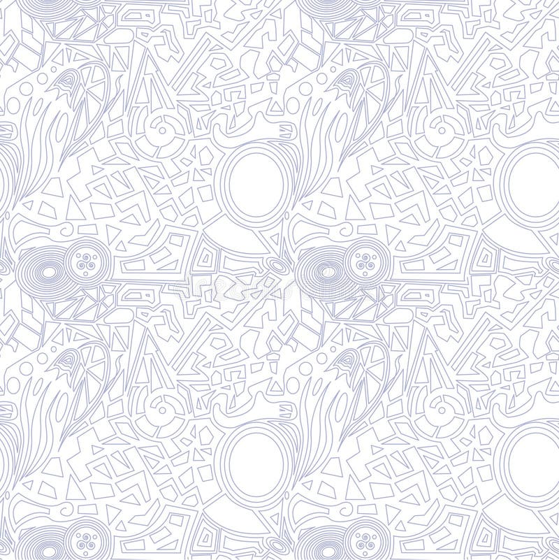 Abstract White Vector Doodle Background . Seamless Texture Stock Vector ...