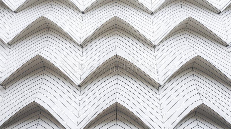 Abstract White Wall Texture Featuring Modern, Overlapping Wave Patterns ...