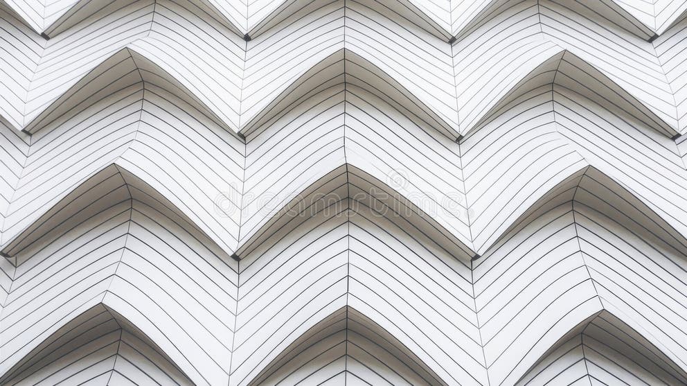 Abstract White Wall Texture Featuring Modern, Overlapping Wave Patterns ...