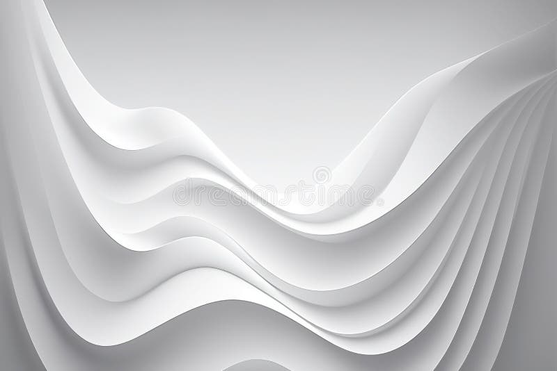 Abstract White Wave Background. White Graphic Line Wallpaper Created ...