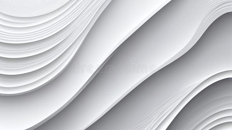Abstract White Wave Background: Layered Paper Design Stock Photo ...