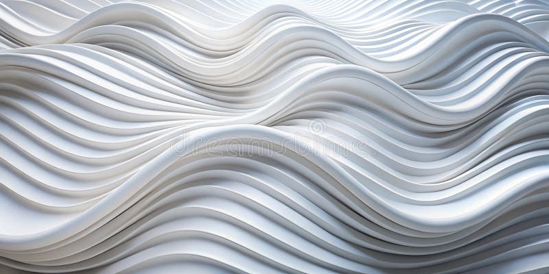 Abstract White Wave 3D Background Stock Illustration - Illustration of ...