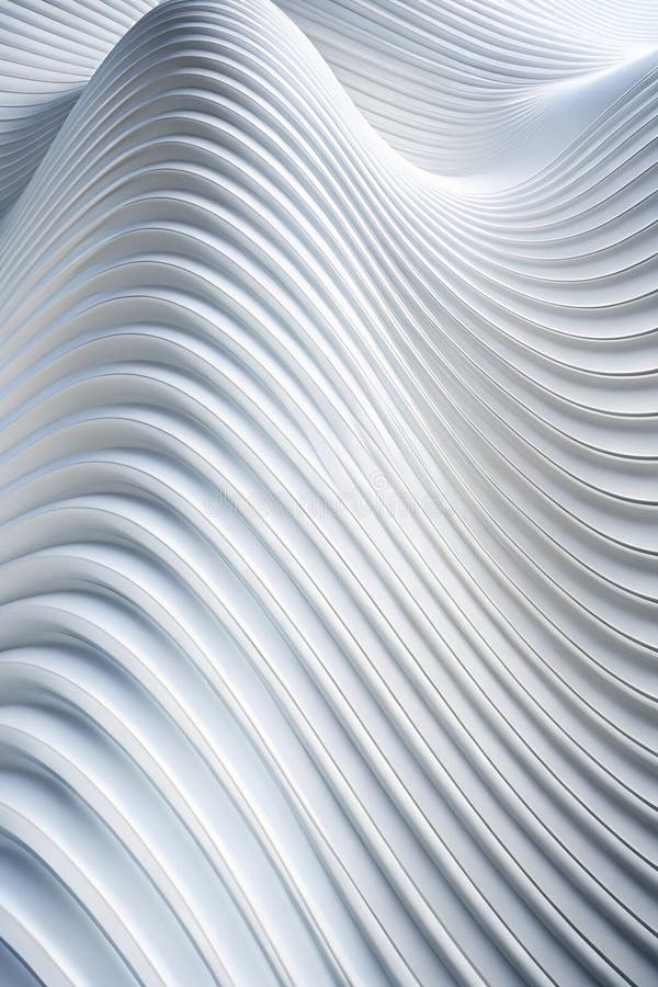 Abstract White Wave 3D Background Stock Illustration - Illustration of ...