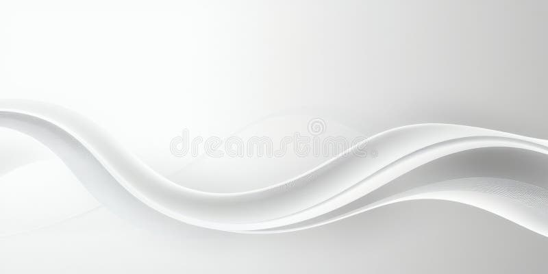 Abstract White Wave Design with a Soft Gradient Stock Illustration ...