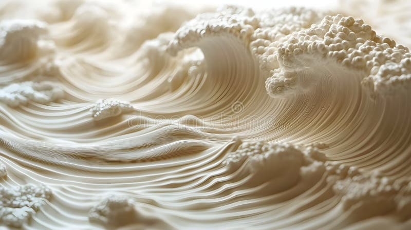 Abstract White Wave Pattern in 3D Stock Illustration - Illustration of ...