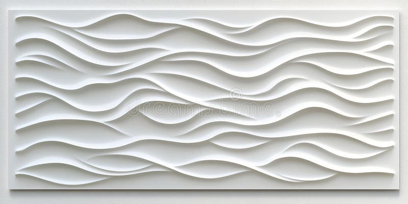 Abstract White Wave Pattern 3D Wall Panel Texture Modern Design ...