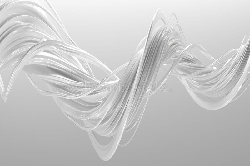 Abstract White Wave Pattern with Flowing Curves for Modern Design Stock ...