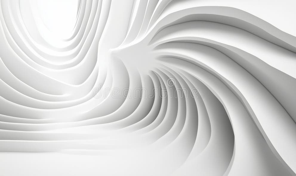Abstract White Wave Pattern with Smooth Curves and Layers for Modern ...