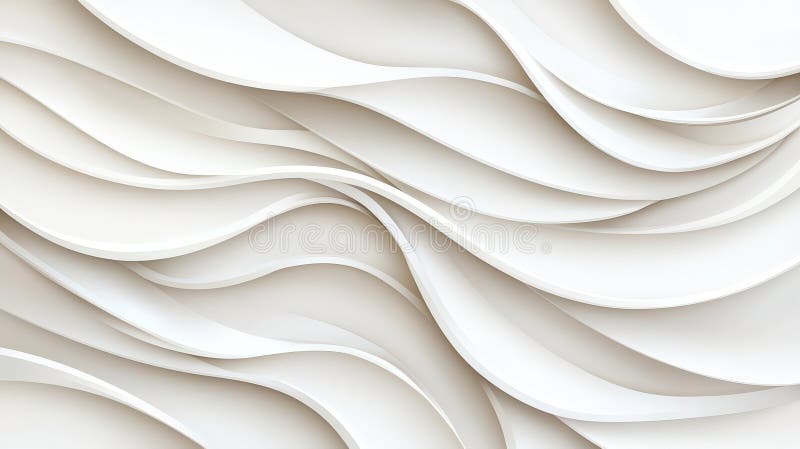 Abstract White Wave Pattern with Smooth Curves for Modern Background or ...