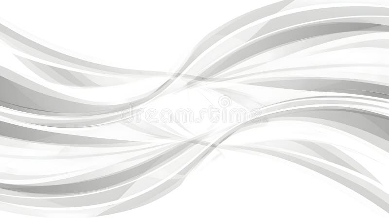 Abstract White Wave Patterns in a Minimalistic Style Stock Illustration ...