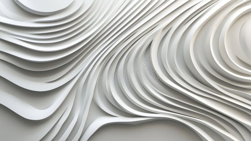 Abstract White Wave Patterns, Textured Design, Modern Art Stock Photo ...