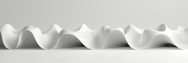 Abstract White Waves Background. Smooth Wavy Background with Gradient ...