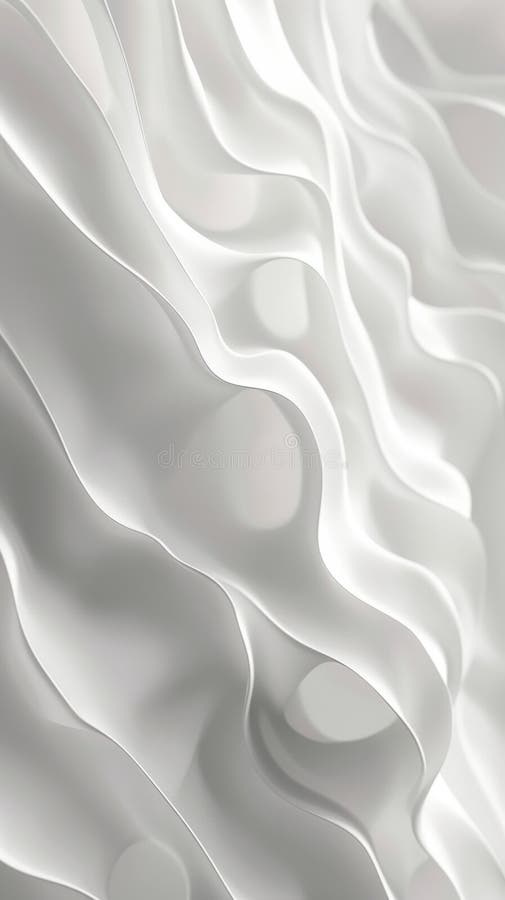 Abstract White Waves Background, Soft Flowing Texture. Minimalist ...