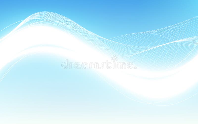 Abstract White Waves - Data Stream Concept. Vector Illustration Stock ...