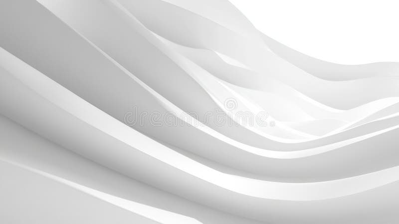 Abstract White Waves Elegant Dynamic Background Design Smooth Curving ...