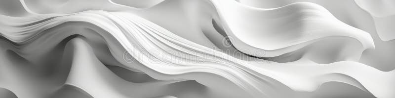 Abstract White Waves Flowing, Seamless Looping Background, Modern ...