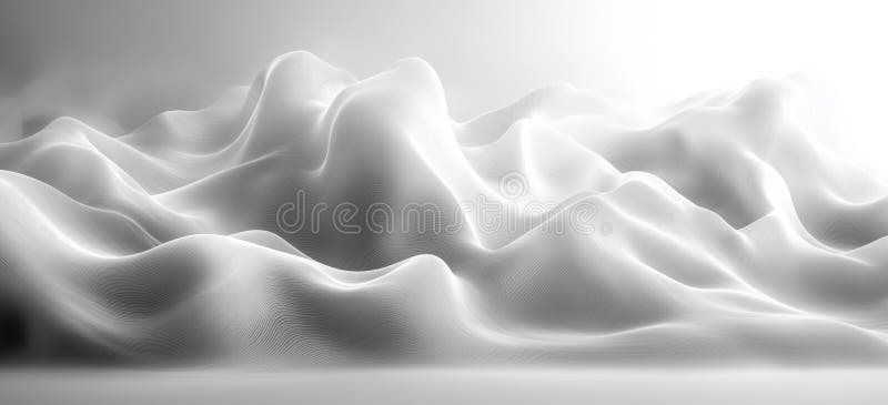 Abstract White Waves: Minimalist Textured Landscape Design Stock ...