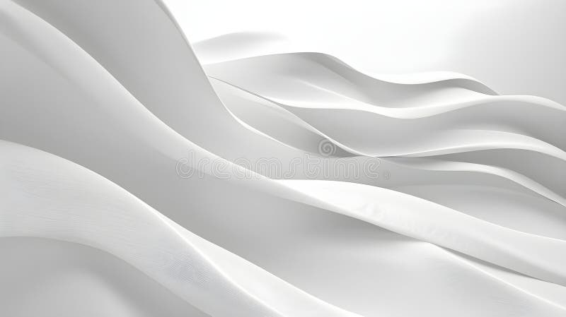 Abstract White Waves for Modern Desktop Wallpaper Generative AI Stock ...