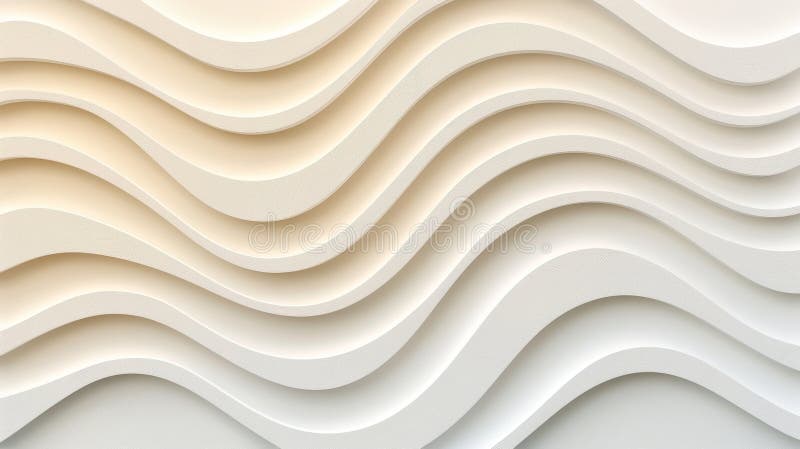 Abstract White Wavy Background, 3D Rendered Seamless Looping Minimalist ...